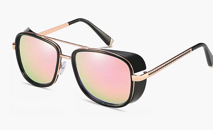 Avengers Tony Stark Retro Iron Man 3 Sunglasses Transparent For Men -S ...