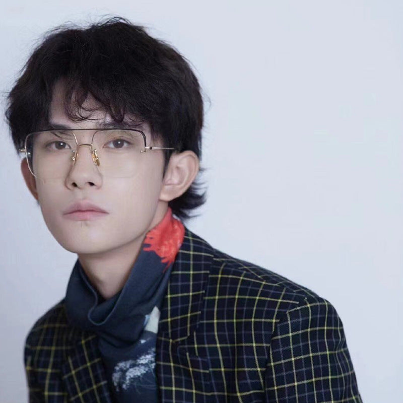 Stylish Square Half Rim Eye Glasses For Men And Women-SunglassesCraft