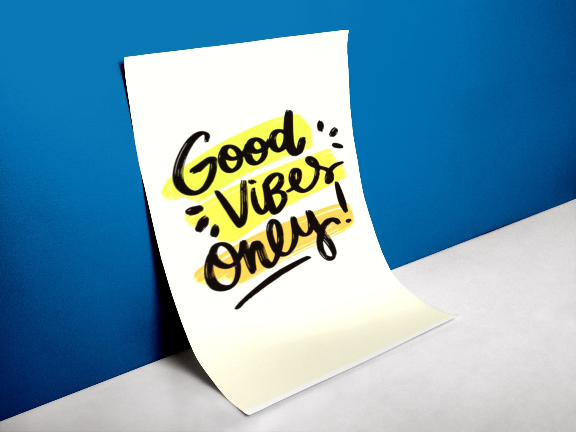 Good Vibes Only Quotes Art Frame for Wall Decor- SunglassesCraft
