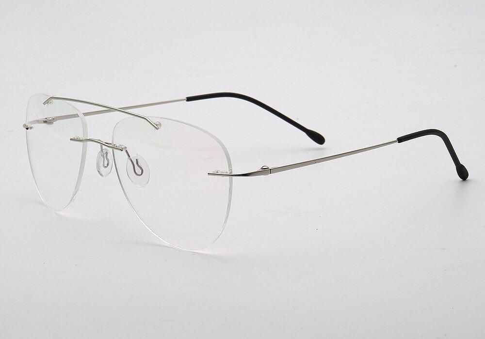 Aviation-Shape Rimless Frame Eyeglasses For Men And Women-SunglassesCr ...